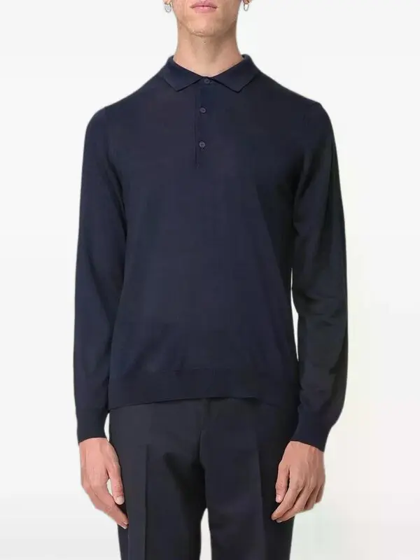 K-WAY Long-sleeve Polo Shirt - Blue