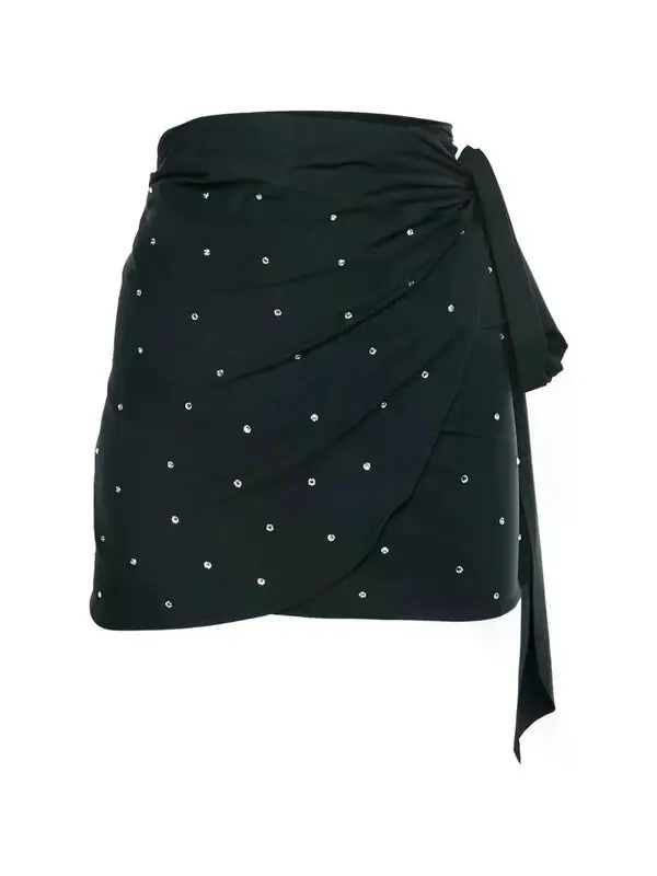 Hunza G Swarovski Tie-side Mini Sarong - Black