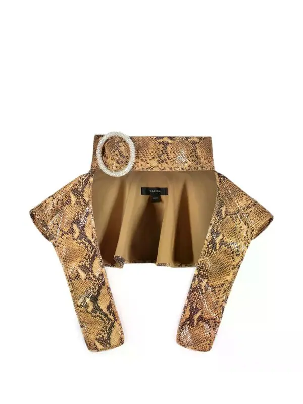 ELLERY Snake-effect Peplum Belt