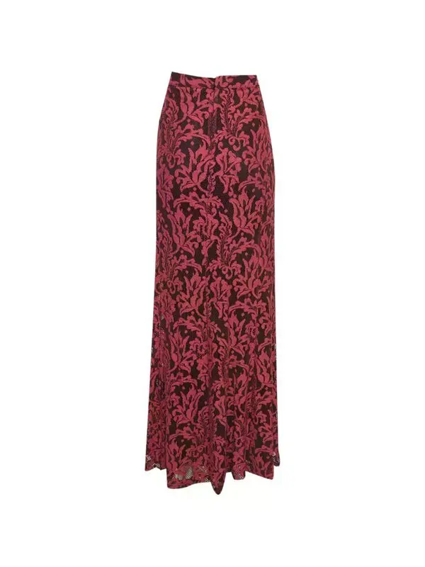 Roberto Cavalli Floral Lace Maxi Skirt