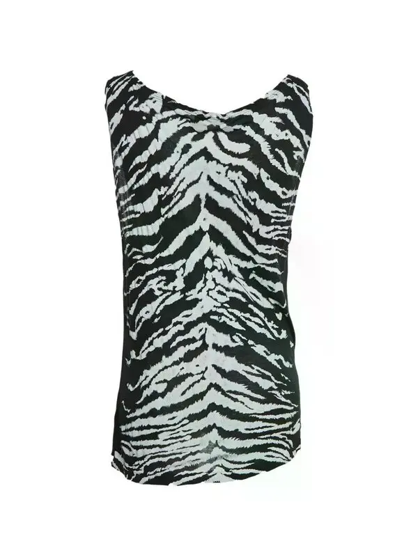 Saint Laurent 2013 Leopard Print Tank Top - Black