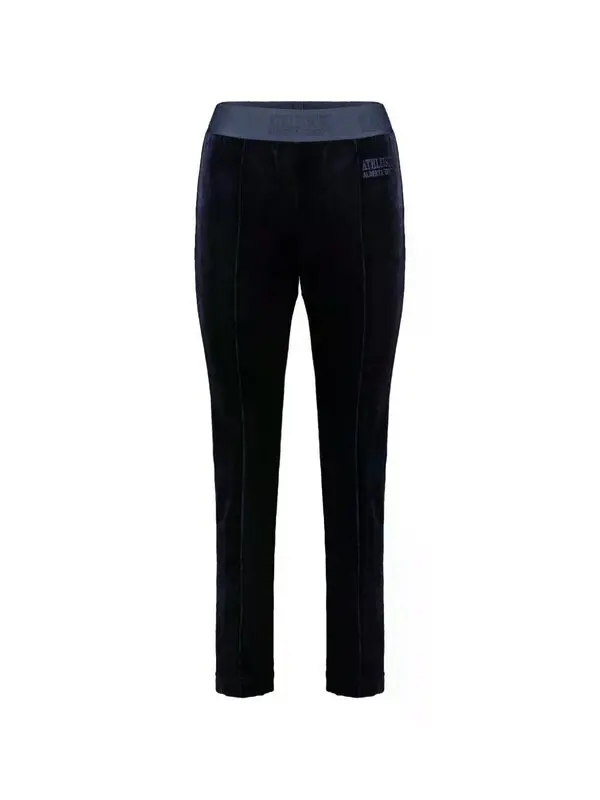 Alberta Ferretti Velvet Effect Track Pants - Blue