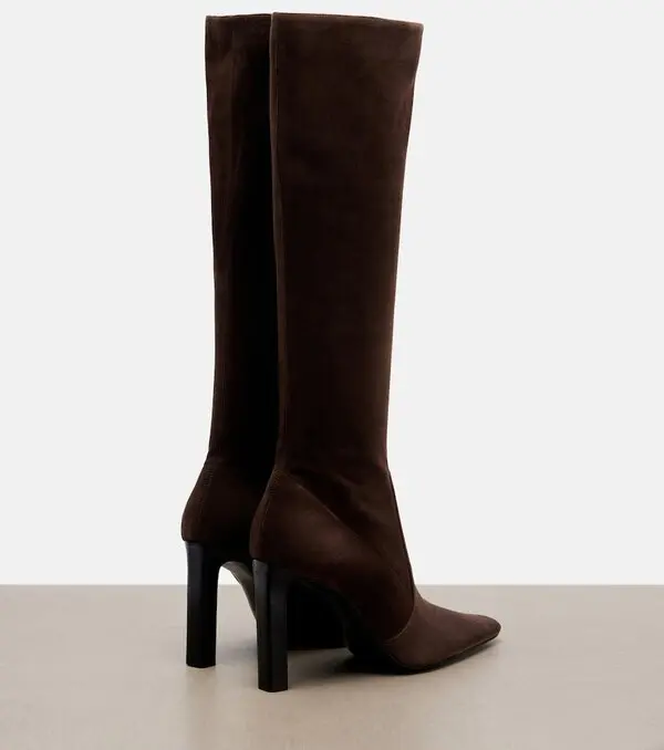 Saint Laurent Francoise Suede Knee-high Boots