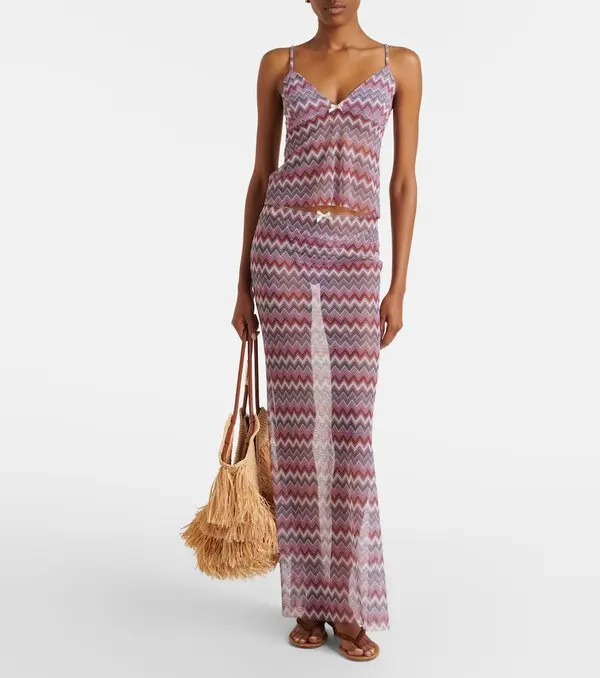 BANANHOT Solay Chevron Maxi Skirt