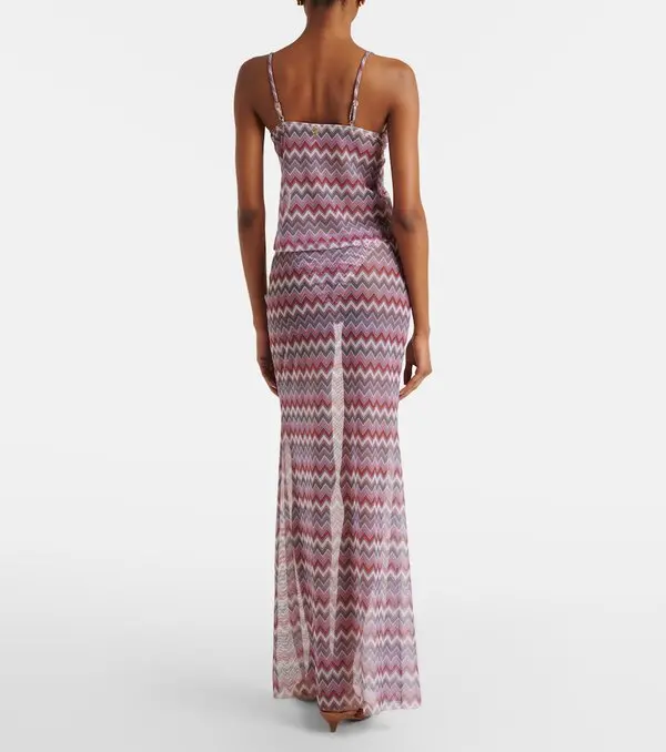 BANANHOT Solay Chevron Maxi Skirt