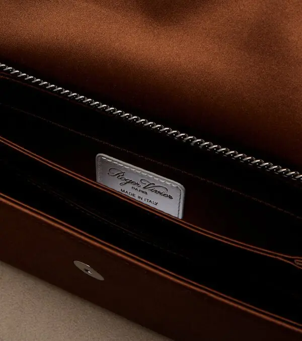 ROGER VIVIER Embellished Satin Clutch