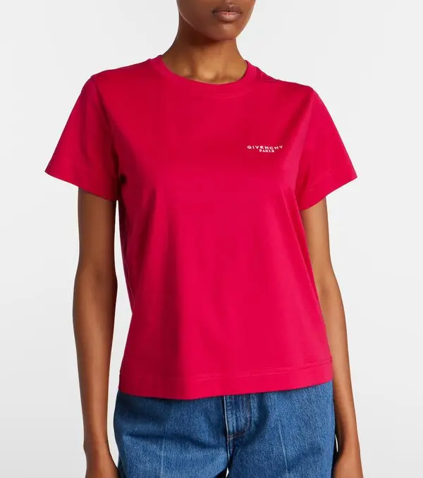 Givenchy Logo Cotton Jersey T-shirt - Pink