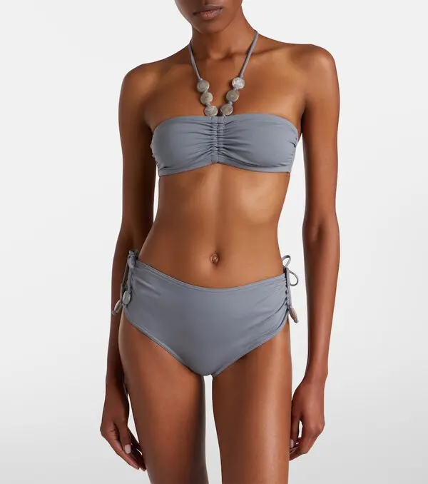 ERES Christie Beaded Bikini Bottoms - Grey