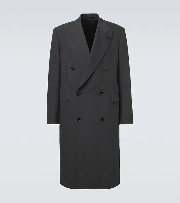 LARDINI Double-breasted Wool-blend Coat