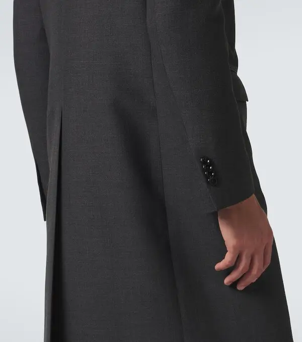 LARDINI Double-breasted Wool-blend Coat