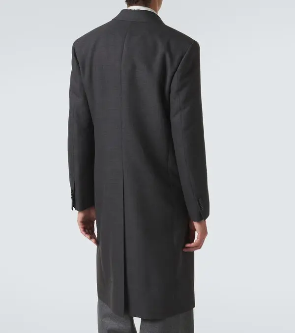 LARDINI Double-breasted Wool-blend Coat