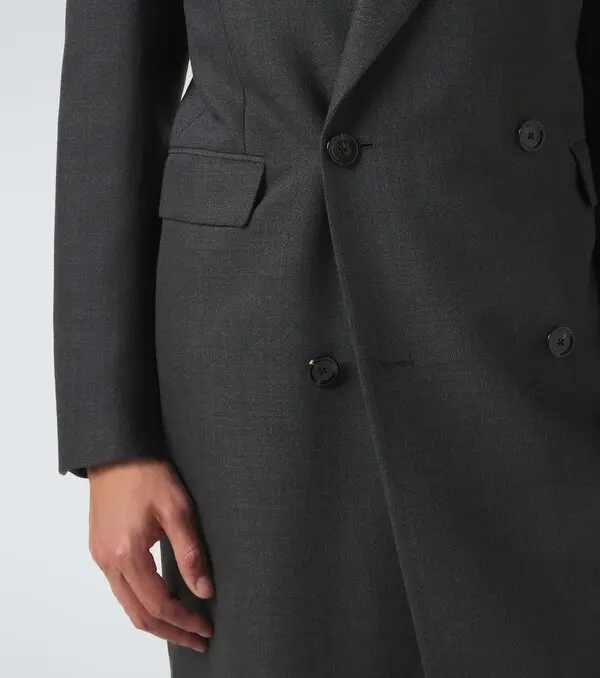 LARDINI Double-breasted Wool-blend Coat