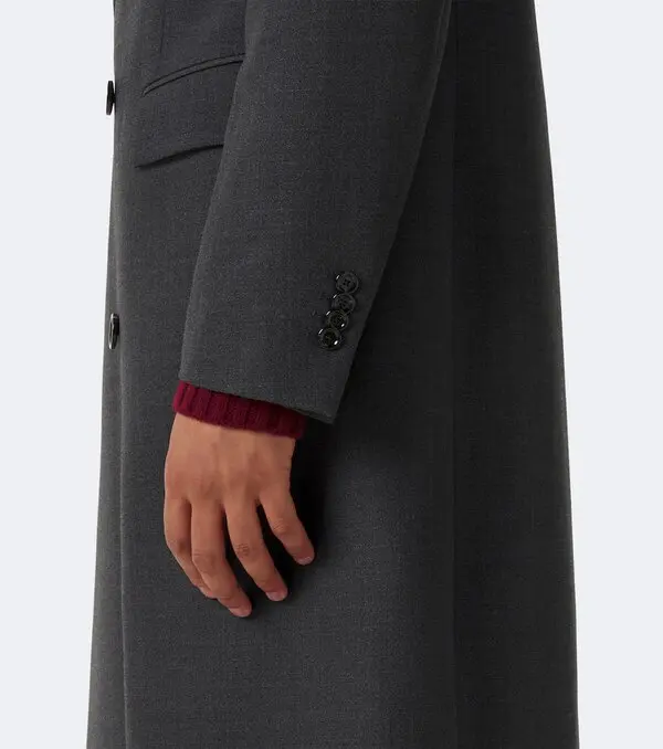 LARDINI Double-breasted Wool-blend Coat