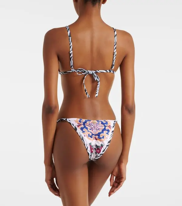 BANANHOT Embellished Printed Bikini Bottoms