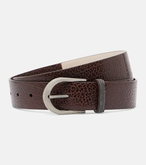Brunello Cucinelli Monili Leather Belt - Brown