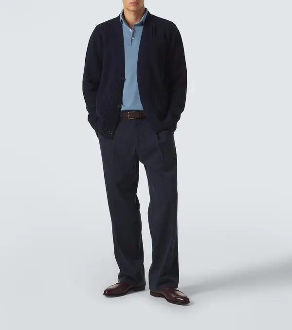 LARDINI Wool Polo Sweater