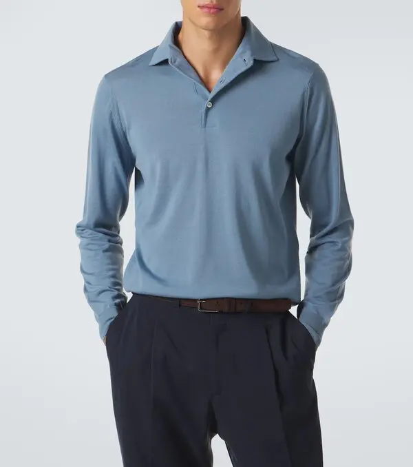 LARDINI Wool Polo Sweater