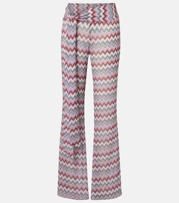 BANANHOT Bowie Chevron Flared Pants - Multicoloured
