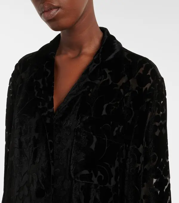 Gucci Floral Devoré Velour Shirt