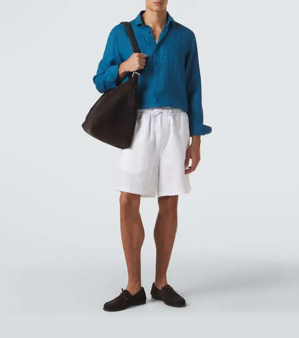 Frescobol Carioca Antonio Linen Shirt - Blue