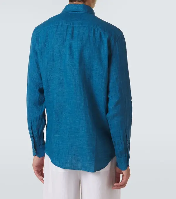 Frescobol Carioca Antonio Linen Shirt - Blue