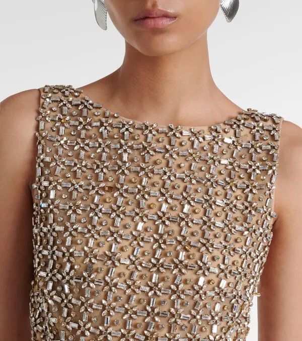 LA FUORI Embellished Mini Dress