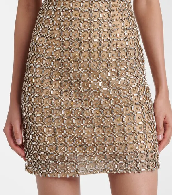 LA FUORI Embellished Mini Dress