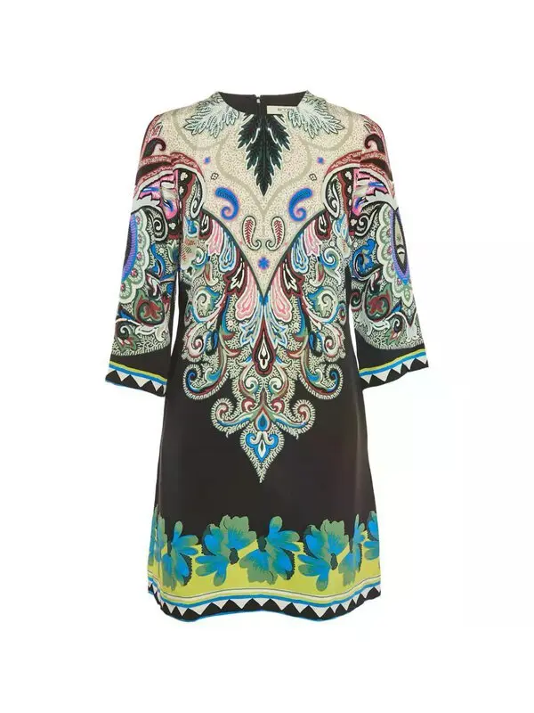 Etro Paisley-print Shift Dress - Black