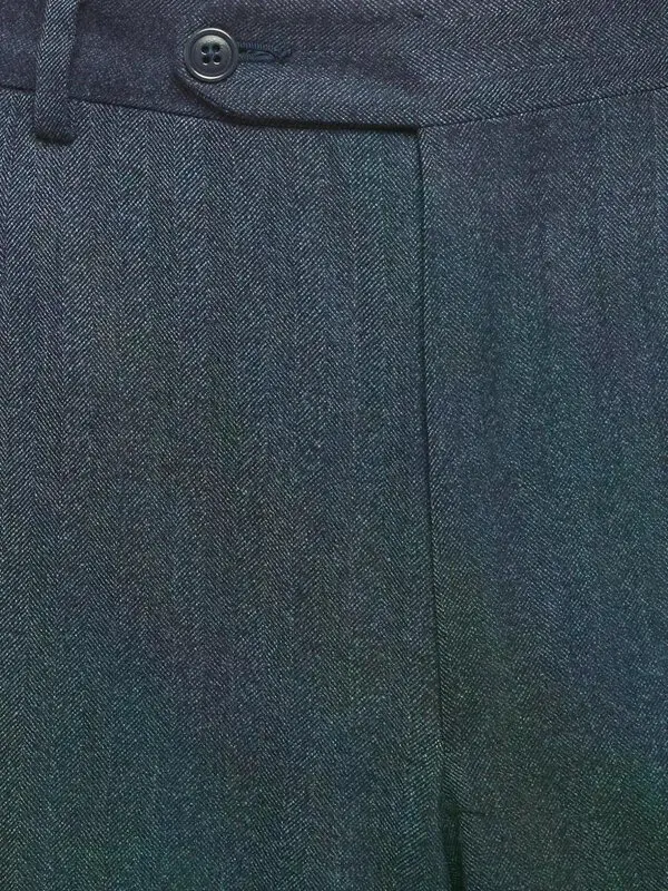 Ermenegildo Zegna Mila Herringbone Wool Trousers