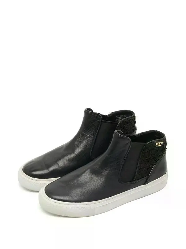 Tory Burch Floral Leather Sneakers