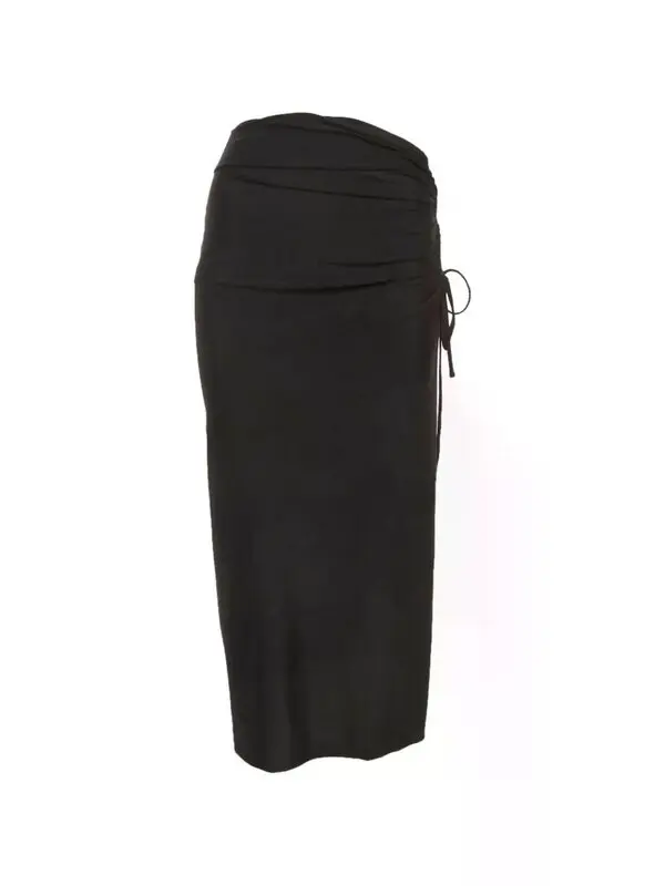 Sandro Ruched Detail Midi Skirt