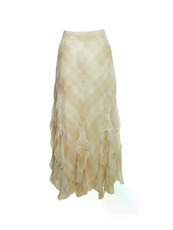 Polo Ralph Lauren Plaid Ruffle-trim Maxi Skirt