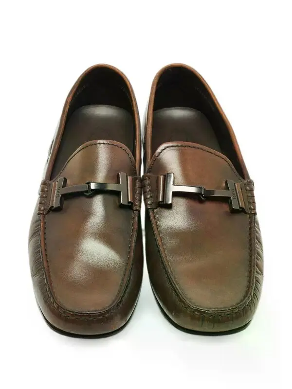 TOD'S Doppia Double-t Leather Loafers