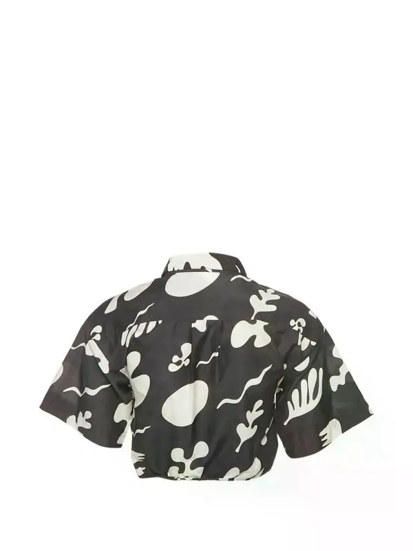 FRAME Printed Shirt With Front Twist Detail