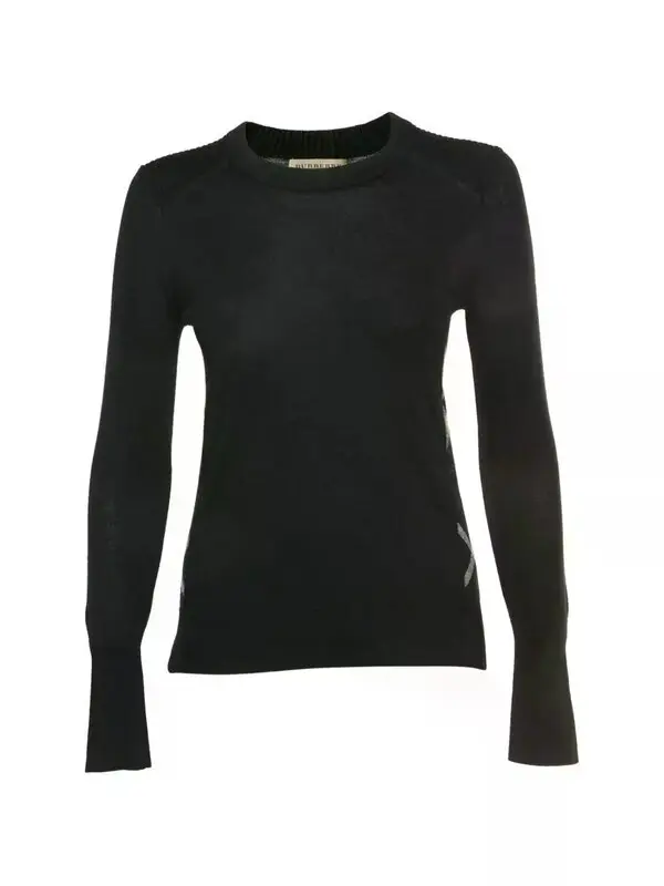 Burberry Long-sleeve Merino Wool Crew Neck Sweater