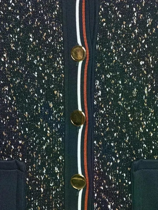 LOUIS VUITTON Tweed-style Knit Cardigan