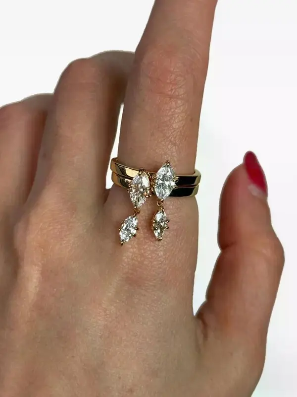 JEWELS AFICIONADO Celestial Drop Diamond Ring