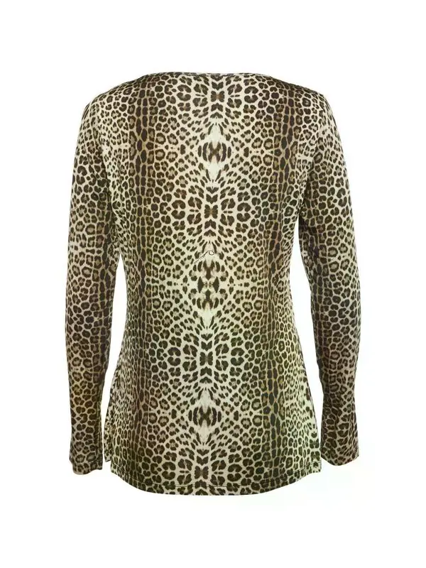 Roberto Cavalli Leopard-print Jersey Sweater