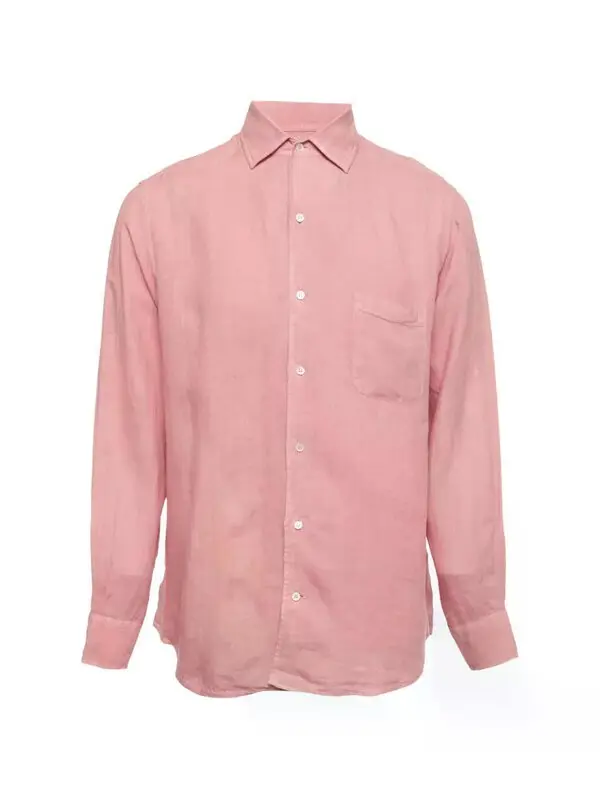 Loro Piana Andre Pocket Button Up Shirt - Pink