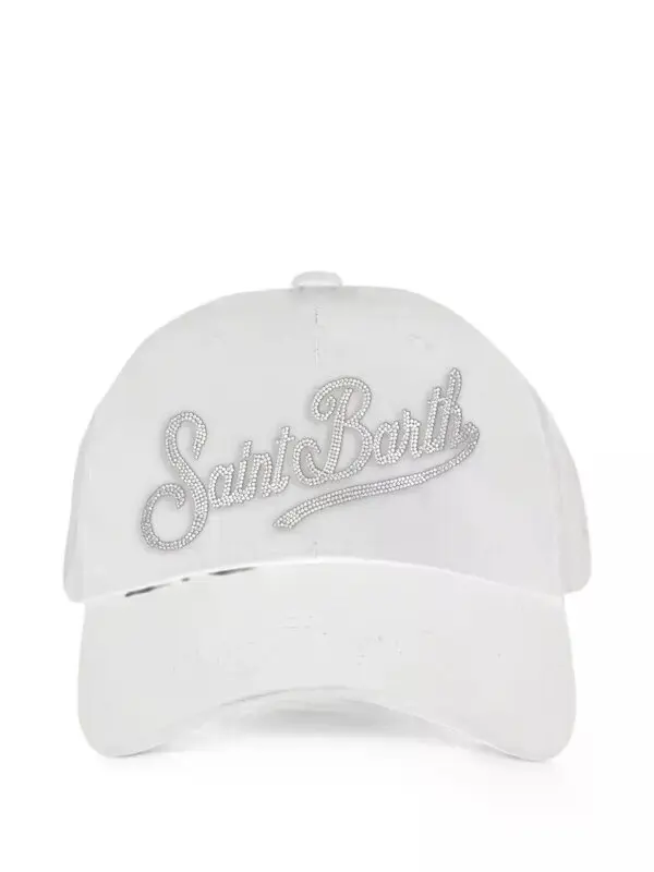 MC2 SAINT BARTH Crystal-embellished Baseball Cap - White
