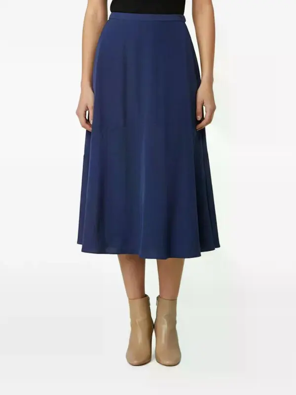 Kenzo Asymmetric Crepe Midi Skirt - Blue