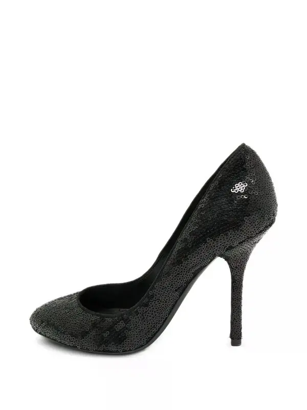 Dolce & Gabbana Sequin-embellished Stiletto Pumps - Black