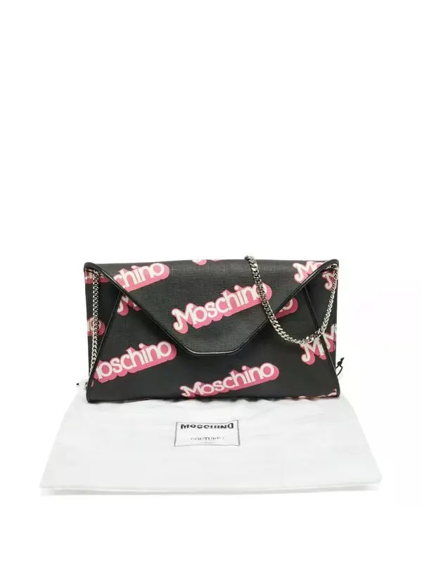 Moschino Barbie Logo Chain Clutch Bag