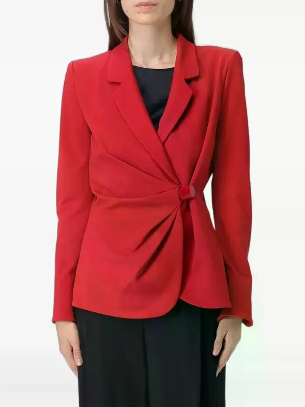 Emporio Armani Draped Single-button Jacket - Red