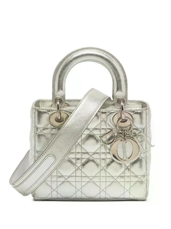 Dior Abcdior' Cannage Tote Bag - Silver