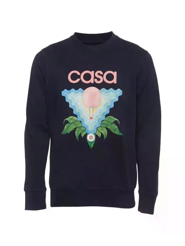 Casablanca Graphic Print Sweatshirt - Blue