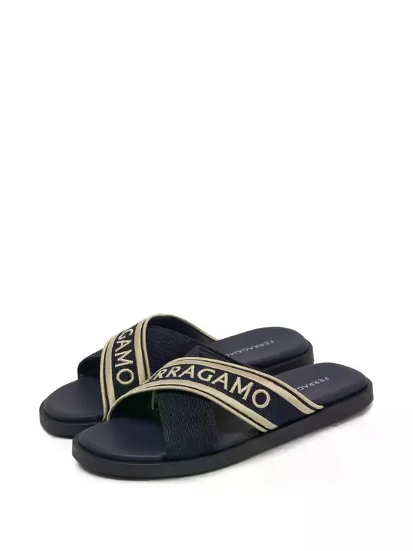 FERRAGAMO Criss-cross Canvas Sandals
