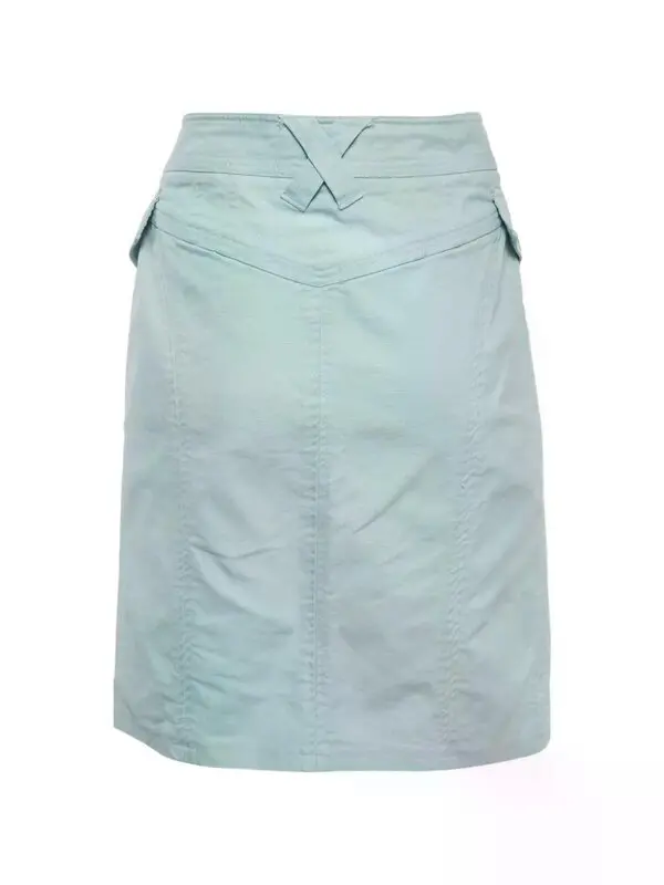 Carolina Herrera Canvas Mini Skirt With Flap Detail