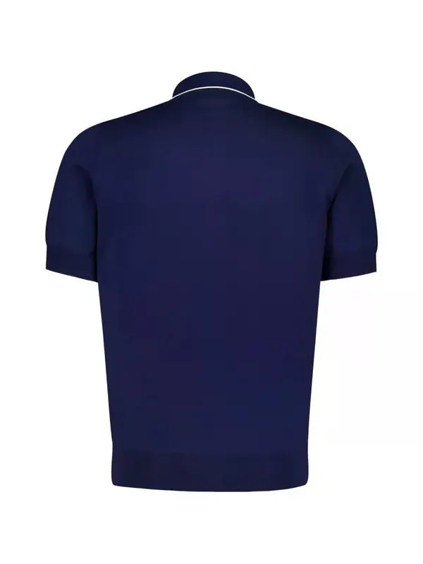 Brunello Cucinelli Contrast-trim Polo Top