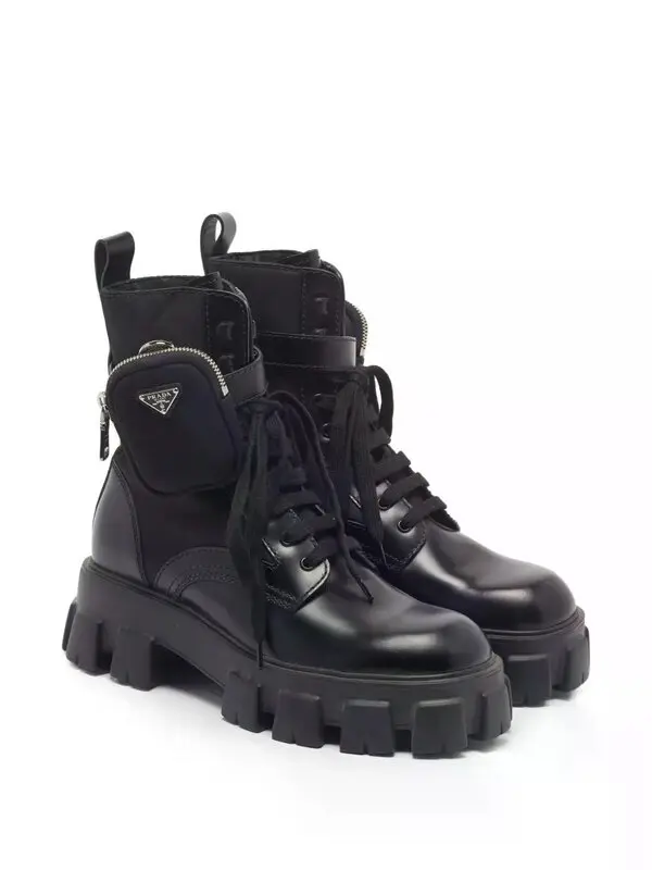 Prada Monolith Pouch Combat Boots